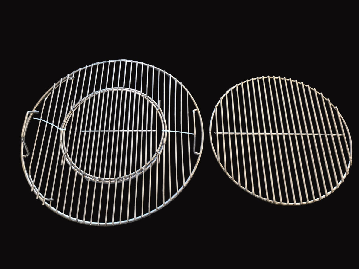 Premium stainless grate for 22 kettle package (grate with pop out cent ...