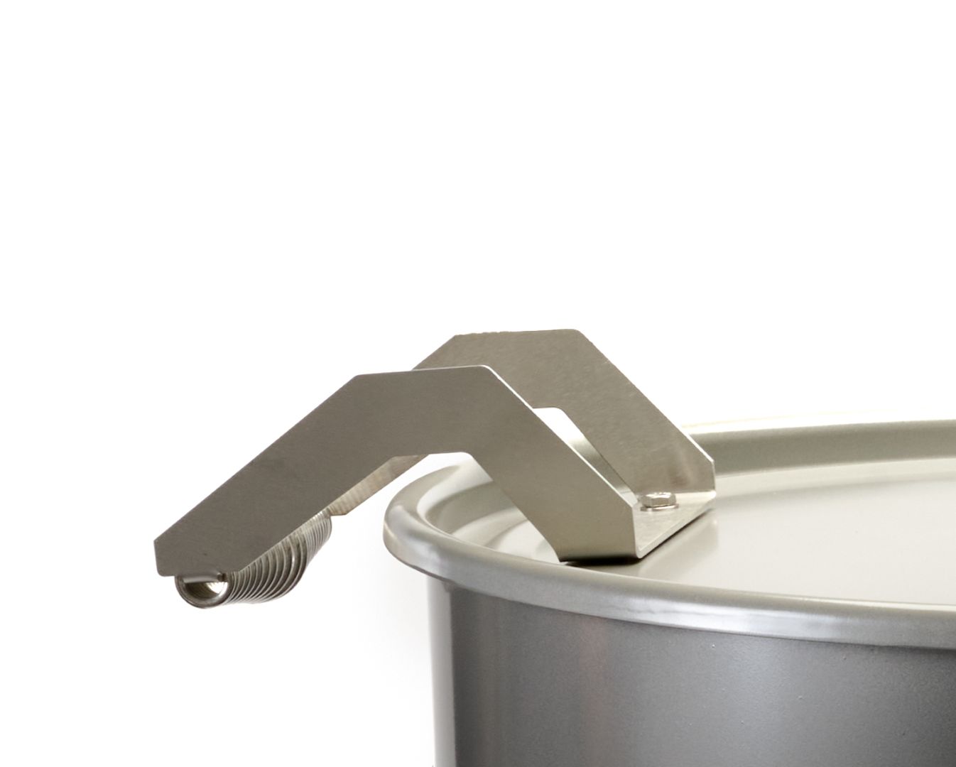 Drum smoker lid lift handle. Made with stainless steel. – Hunsaker Smokers