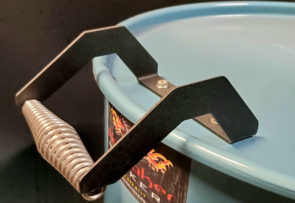 Ergonomic Lid Lift Handle for 55 Gallon Drum Smoker | Hunsaker Smokers
